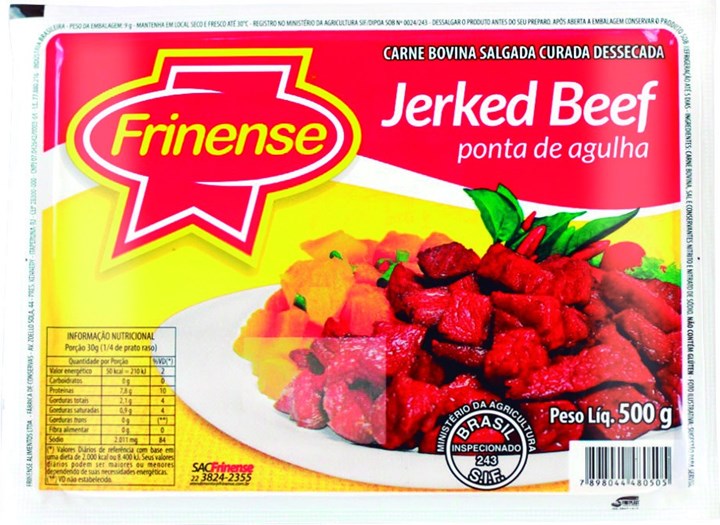 Charque Jerked Beef Ponto de Agulha Frinense 1kg | Dia Food Service